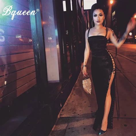 Bqueen Sexy Bodycon Women Dress Floor Lengthhollow Out Hollow Out