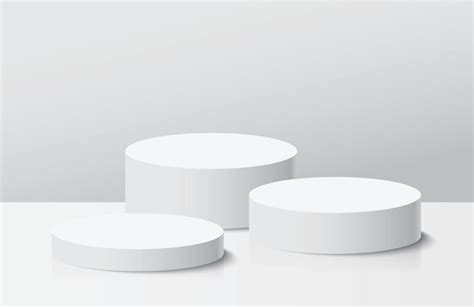 Weiß Zylinder Bühne Sockel Podium Mit Hintergrund Verwenden Zum