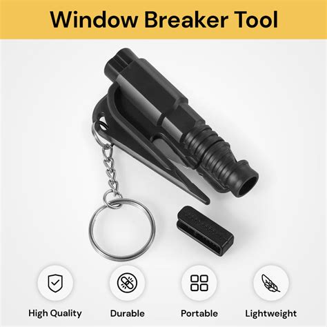 3 In 1 Window Breaker Tool Emergency Escape Multi Function