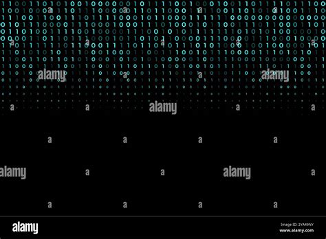 Digital Binary Code Tech Matrix Wallpaper With Falling Numbers Design