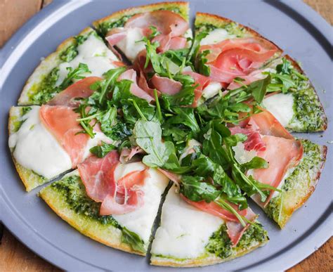 Prosciutto Arugula Pizza With Cauliflower Crust Smile Sandwich