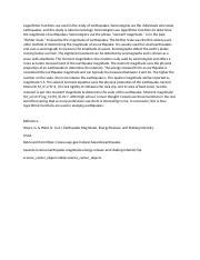 Logarithmic Functions Are Used In The Study Of Earthquakes Docx Logarithmic Functions Are Used