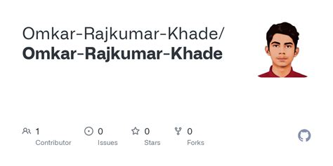 Github Omkar Rajkumar Khadeomkar Rajkumar Khade