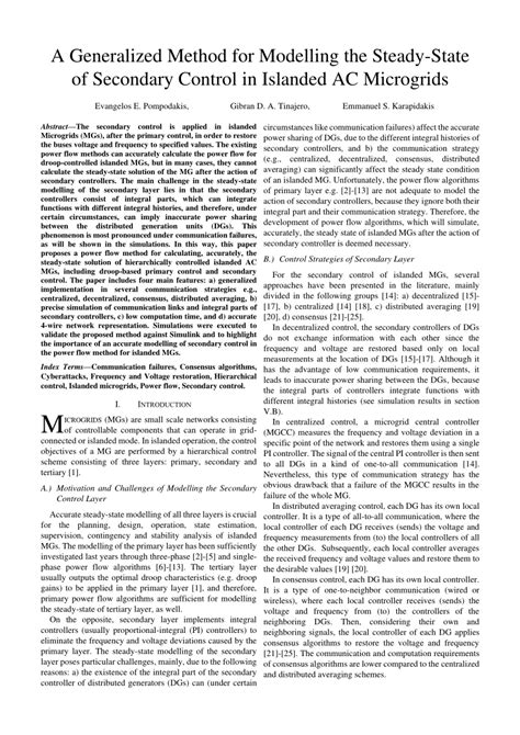 Pdf A Generalized Method For Modelling The Steady State Of Secondary