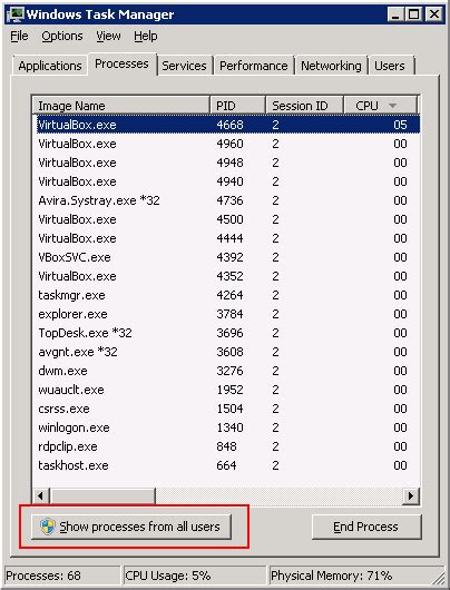 How Do I Find My Alwaysup Application In Task Manager The Core