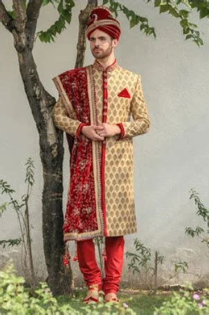Fawn Nawabi Sherwani With The Touch Of Zardozi Work At Rs Piece In New Delhi
