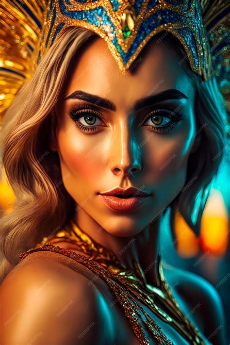 Premium Photo Beautiful Blonde Samba Dancer In Brazilian Carnival Generative Ai