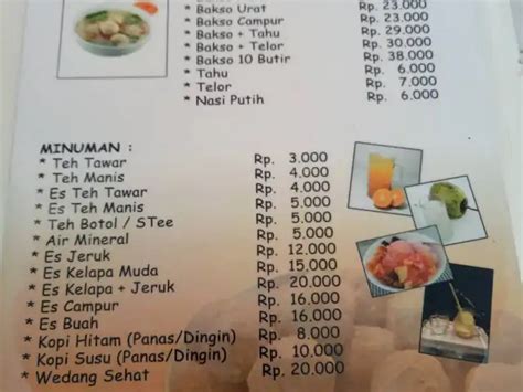 Harga Menu Bakso Mahkota Gading Serpong Cabang Grogol Terbaru 2022