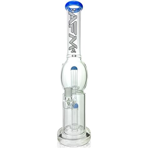 16 Afm Glass Double Ufo Perc Glass Straight Shooter Bong