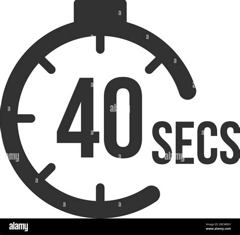 40 Seconds Countdown Timer Icon Set Time Interval Icons Stopwatch And Time Measurement Stock