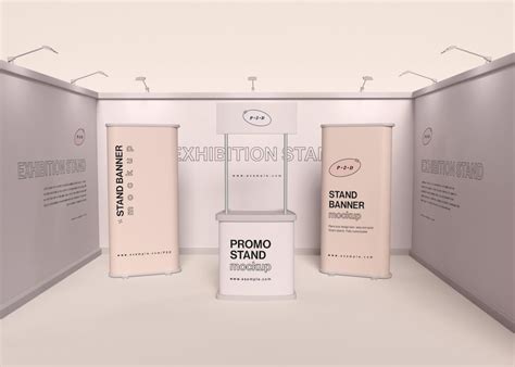전시 스탠드 목업 프리미엄 Psd 파일