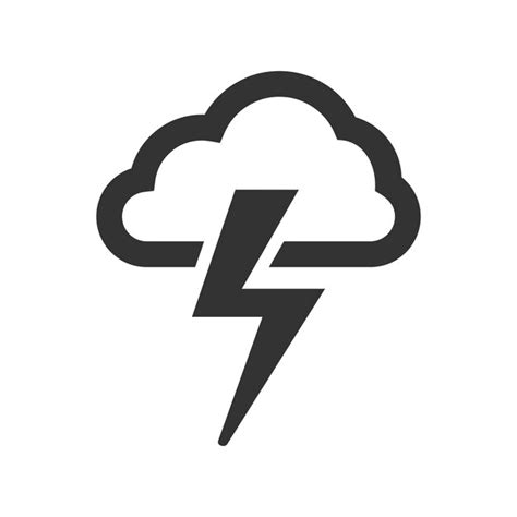 Premium Vector Lightning Storm Icon Premium Vector Lightning Storm Icon