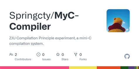 GitHub Springcty MyC Compiler ZJU Compilation Principle Experiment A Mini C Compilation System