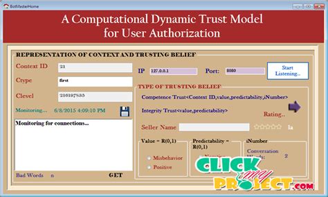 A Computational Dynamic Trust Model For User Authorization Clickmyproject