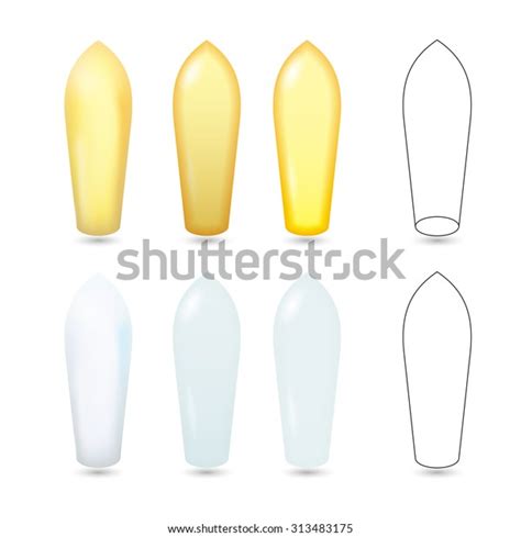 Rectal Suppositories White Yellow Realistic Vector Stock Vector