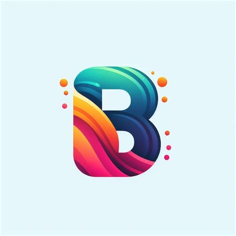 Premium Photo B Initial Gradient Colorful Logo