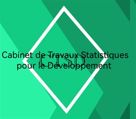Cabinet De Travaux Statistiques Pour Le Developpement Ctsd