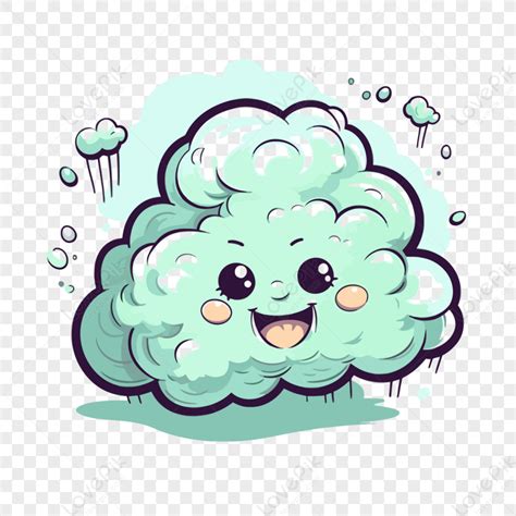 귀여운 만화 행복 웃는 구름 삽화 I D 벡터클립 아트 Png 일러스트 무료 다운로드 Lovepik