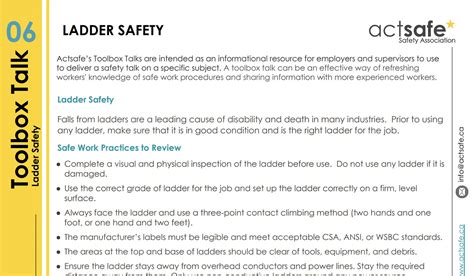 06 Ladder Safety Actsafe Safety Association