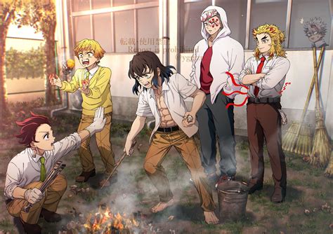 Demon Slayer High School Kimetsu Academy Fanart