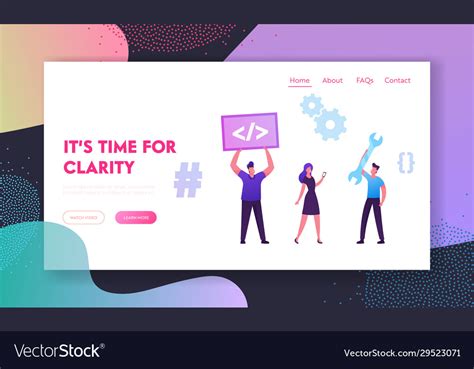Front End Developing Ui Ux Tech Application Vector Image