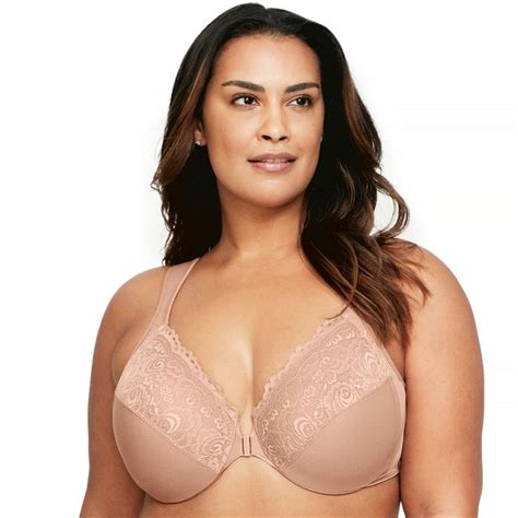 Glamorise Womens Wonderwire Front Closure Underwire Bra 1245 Cappuccino