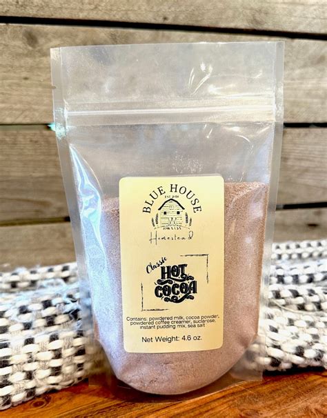 Classic Hot Cocoa Sugar Free Drink Mix Blue House Iowa