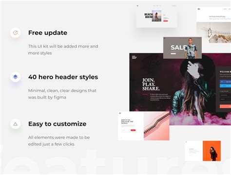 figma格式网页Hero Headers设计模板 25学堂