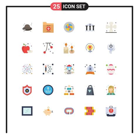 25 User Interface Flat Color Pack Of Modern Signs And Symbols Of Bats