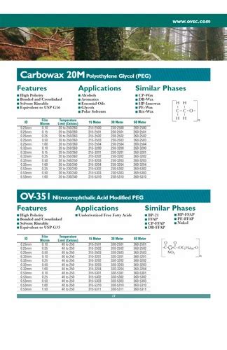 Ovsc Carbowax 20m Gc Capillary Column At ₹ 37000piece Seshadripuram