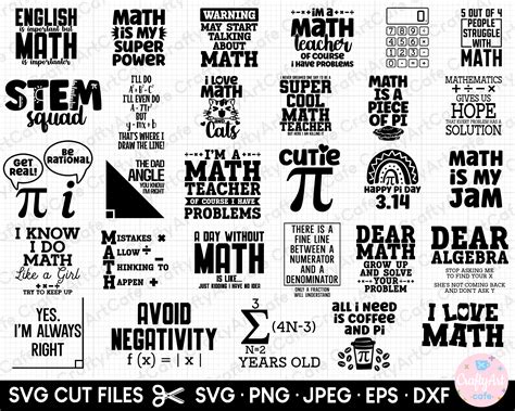 Math Svg Bundle Math Teacher Svg Bundle Math Student Svg Etsy Israel