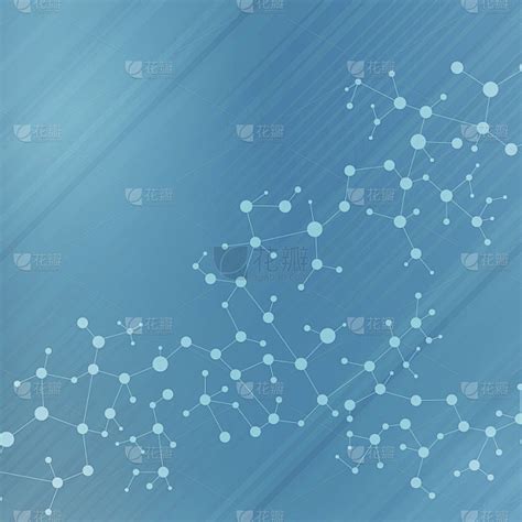结构分子和通信。dna 原子 神经元。科学的设计理念。用点连接线。医学，技术，化学，科学背景。矢量插
