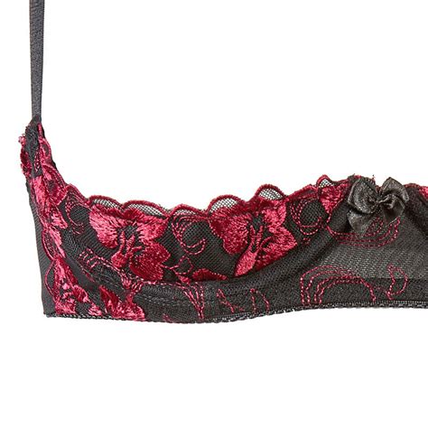 Flower Open Cup Hosiery Lingerie Set Sofyee