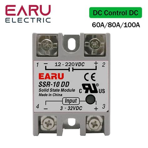 Ssr 60dd Ssr 100dd Ssr 60a 80a 100a Solid State Relay Module Dc3 32v Input Dc12 220v Output Dc