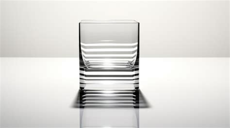 Premium Photo Elegant Glass With Diagonal Striped Pattern On White