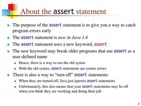 Ppt The Assert Statement Powerpoint Presentation Free Download Id