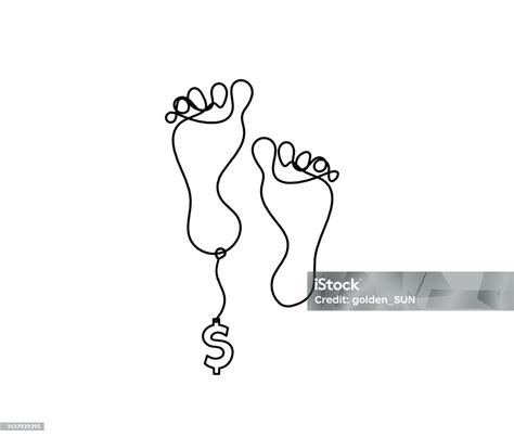白い背景に抽象的な足のシルエットとドルを線画として描く いたずら書きのベクターアート素材や画像を多数ご用意 いたずら書き