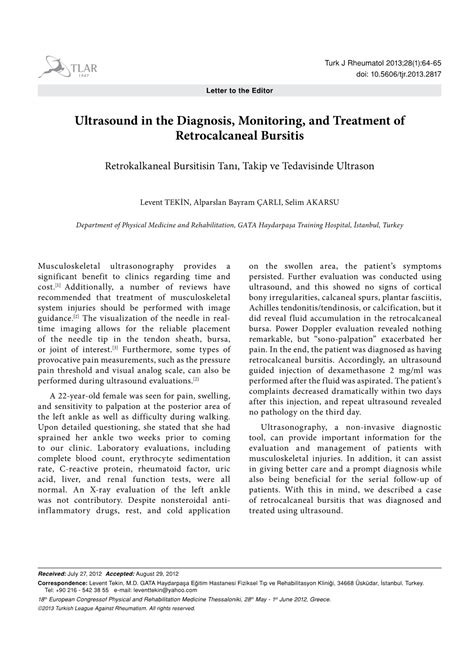 Ultrasound In The Diagnosis Monitoring And Treatment Of