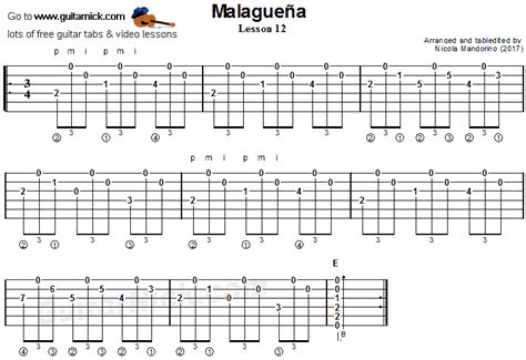 Malaguena Guitar Lesson 12