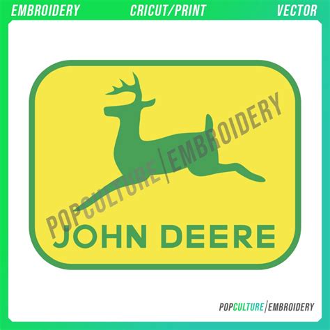 John Deere Official Logo For Embroidery Vector Pop Culture Embroidery 100k Embroidery