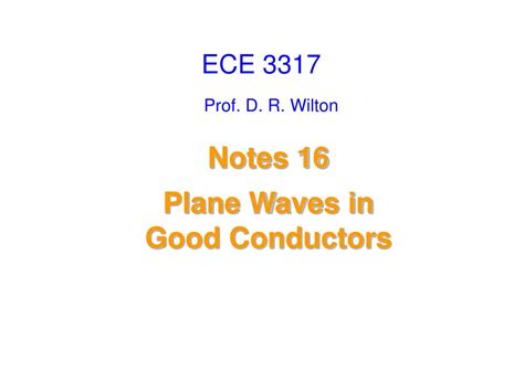 Ppt Prof D R Wilton Powerpoint Presentation Free Download Id 3218520