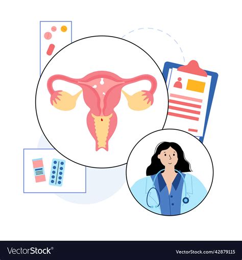 Uterine Polyps Anatomy And Disease Royalty Free Vector Vectorstock