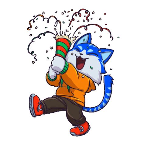 Toshi Cat Sticker Toshi Cat Blue Discover Share Gifs