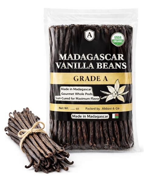 Organic Grade A Madagascar Vanilla Beans Certified Usda