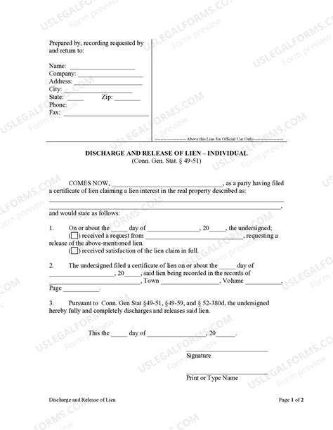 Release Of Lien Form For Vehicle Us Legal Forms