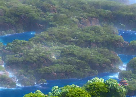 Nature Scene With Dense Trees On A Small Peninsula Nature Dense Tree