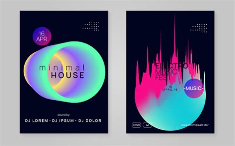 음악 전단지 물결 모양의 사운드 이벤트 브로셔에 대한 웨이브 글리치 트랜스와 카니발 디자인 초대장 벡터에 대한 창의적인 배경 레인보우 음악 전단지 초신성에 대한 스톡 벡터