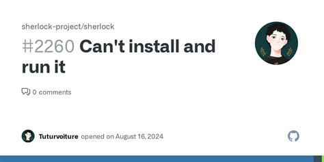Cant Install And Run It · Issue 2260 · Sherlock Projectsherlock · Github