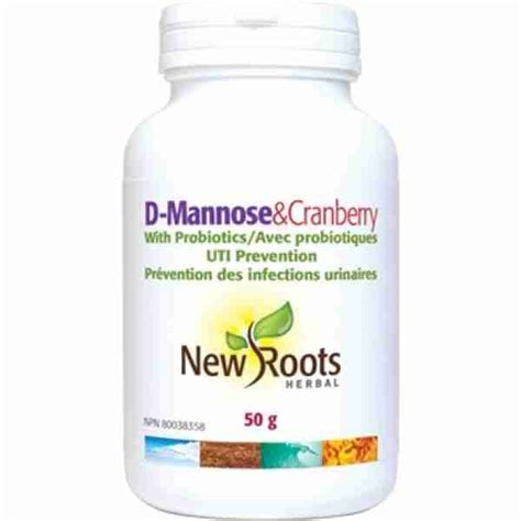 New Roots D Mannose And Cranberry With Probiotics 50g