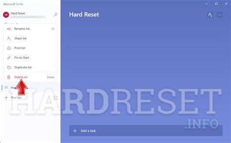 How To Delete List From To Do How To HardReset Info